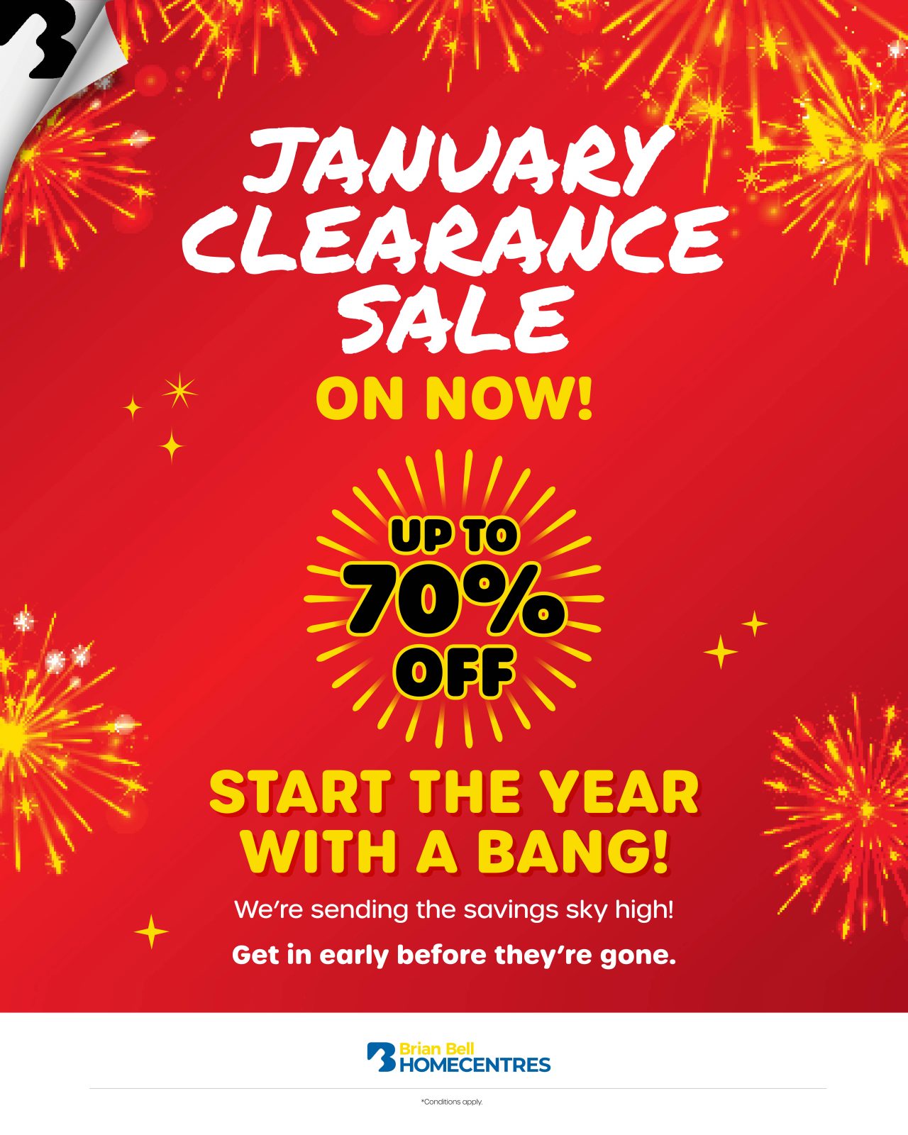 January Clearance Sale Front Page - Brian Bell | Homecentres